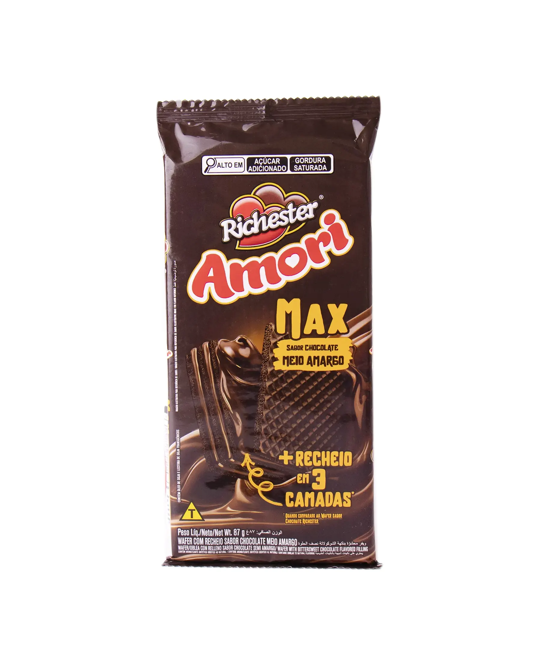 Wafer Max Amori Chocolate Medio Amargo 87 gr. - Codisa